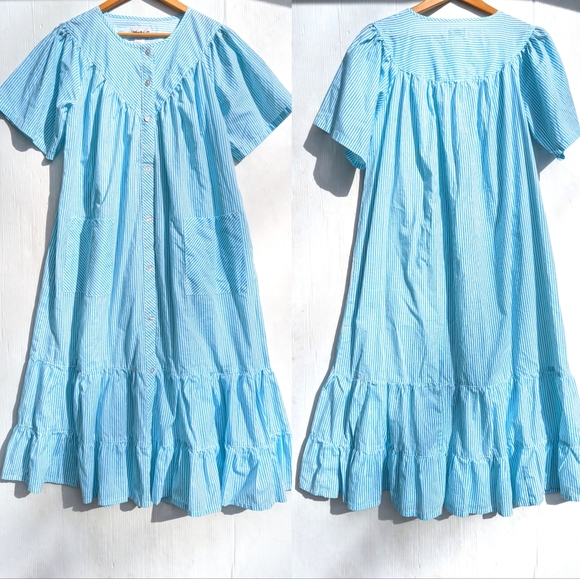 Anthony Richards | Dresses | Vintage Anthony Richards Aqua Striped ...